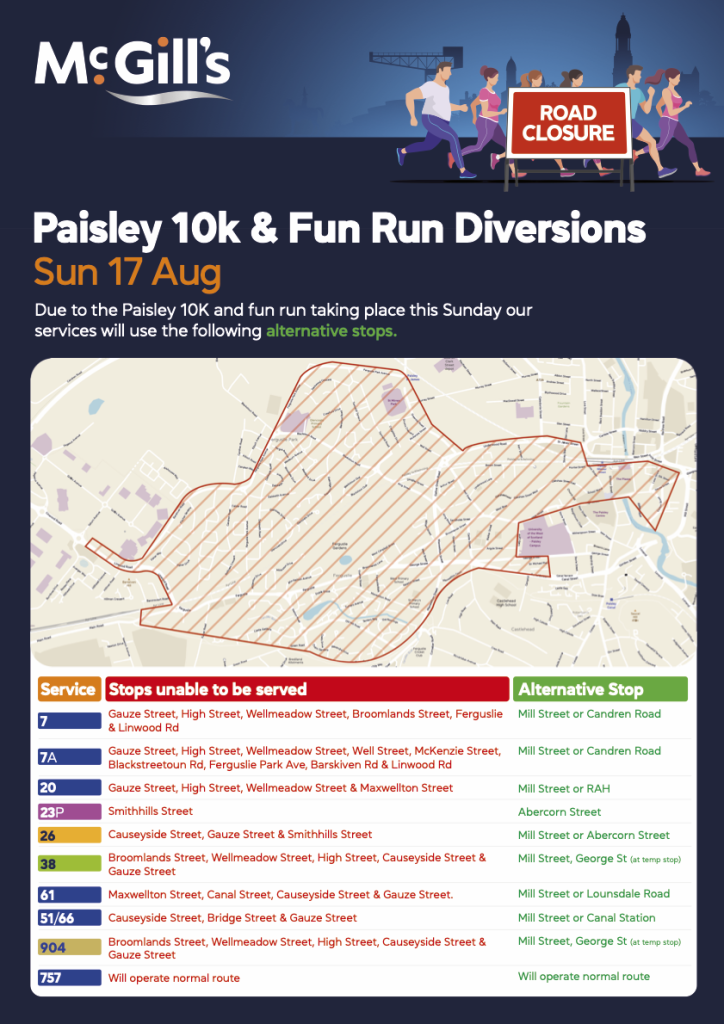 Paisley 10K 2025 - McGill's Buses